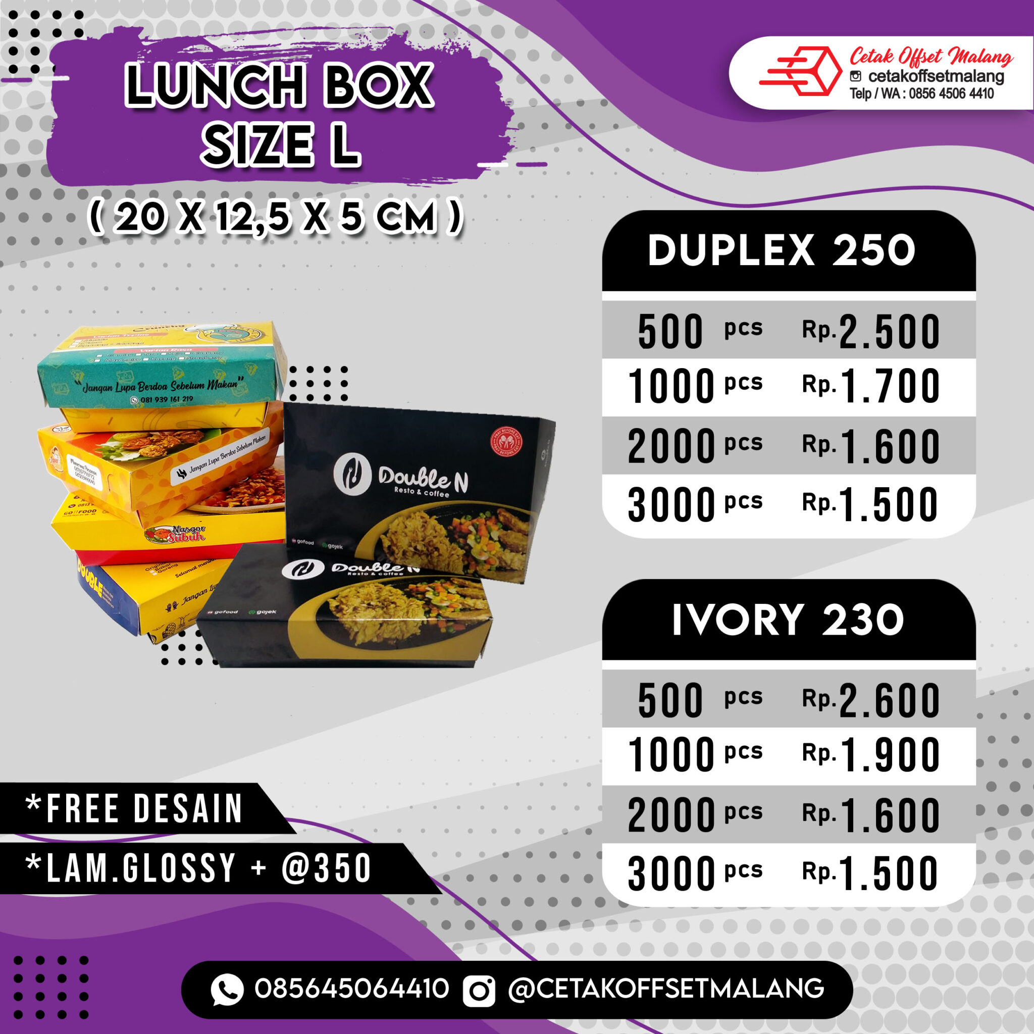 Price List - Cetak Offset Kemasan